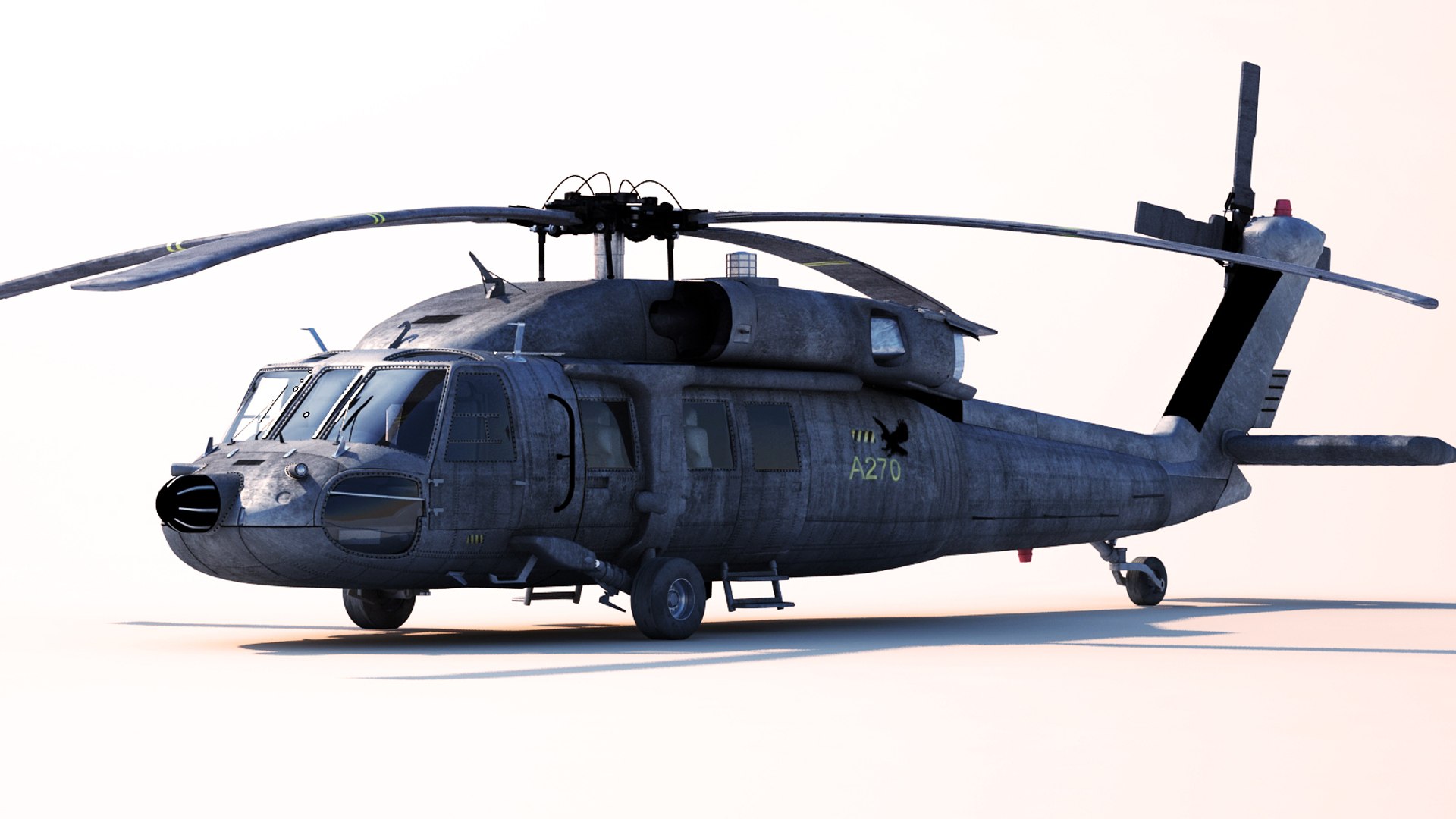 uh-60 black hawk vip 3d max