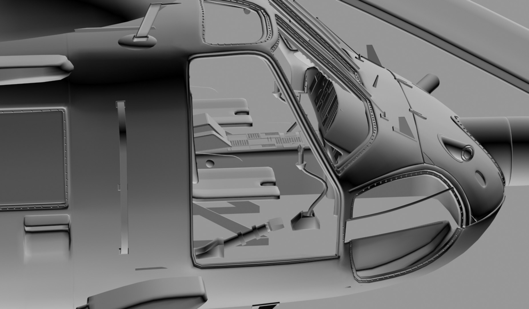 uh-60 black hawk vip 3d max