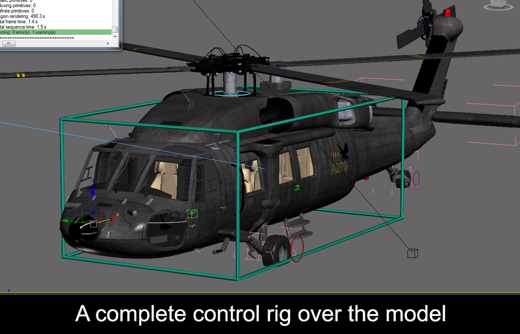 uh-60 black hawk vip 3d max