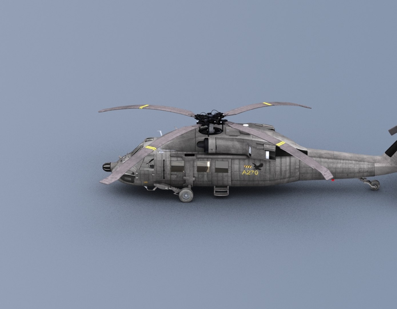 uh-60 black hawk vip 3d max