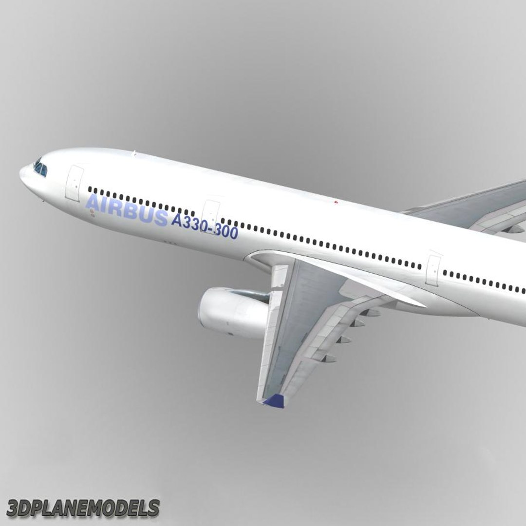 Airbus A330-300 Aircraft Landing 3d Model
