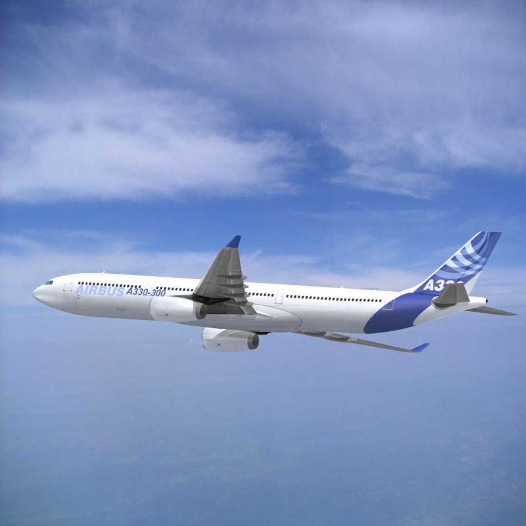 Airbus A330-300 Aircraft Landing 3d Model