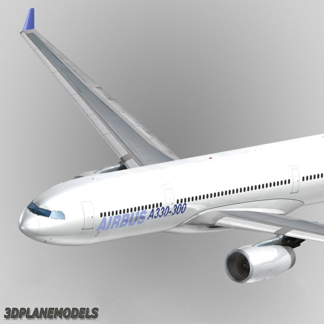 Airbus A330-300 Aircraft Landing 3d Model