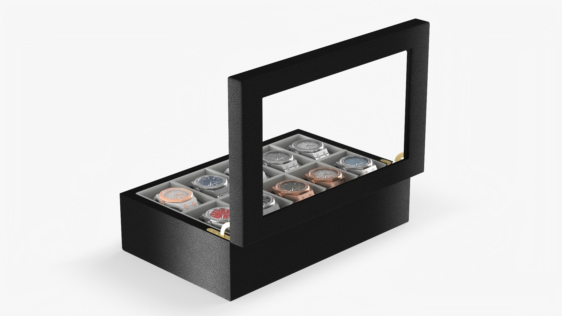 3D Model Watch Display Box Audemars Piguet Royal Oak Set - TurboSquid ...