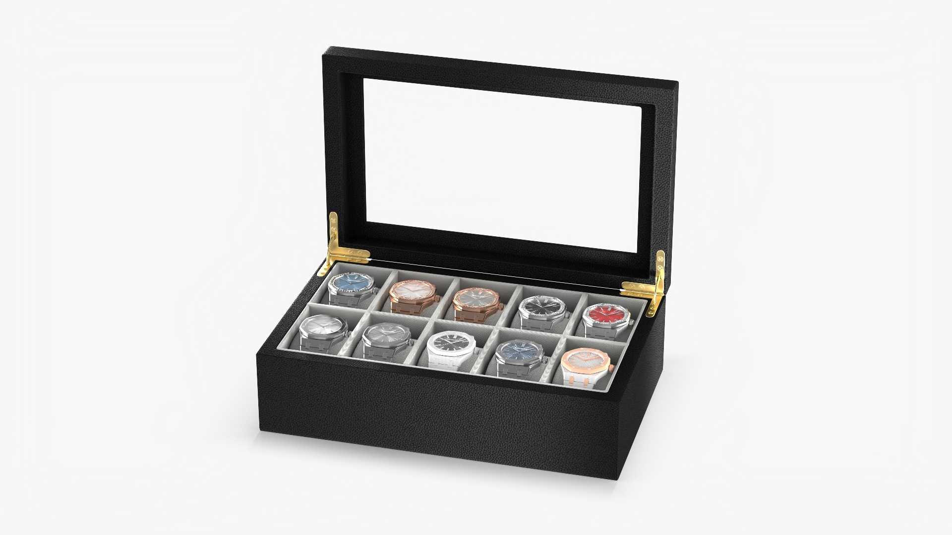 3D Model Watch Display Box Audemars Piguet Royal Oak Set - TurboSquid ...