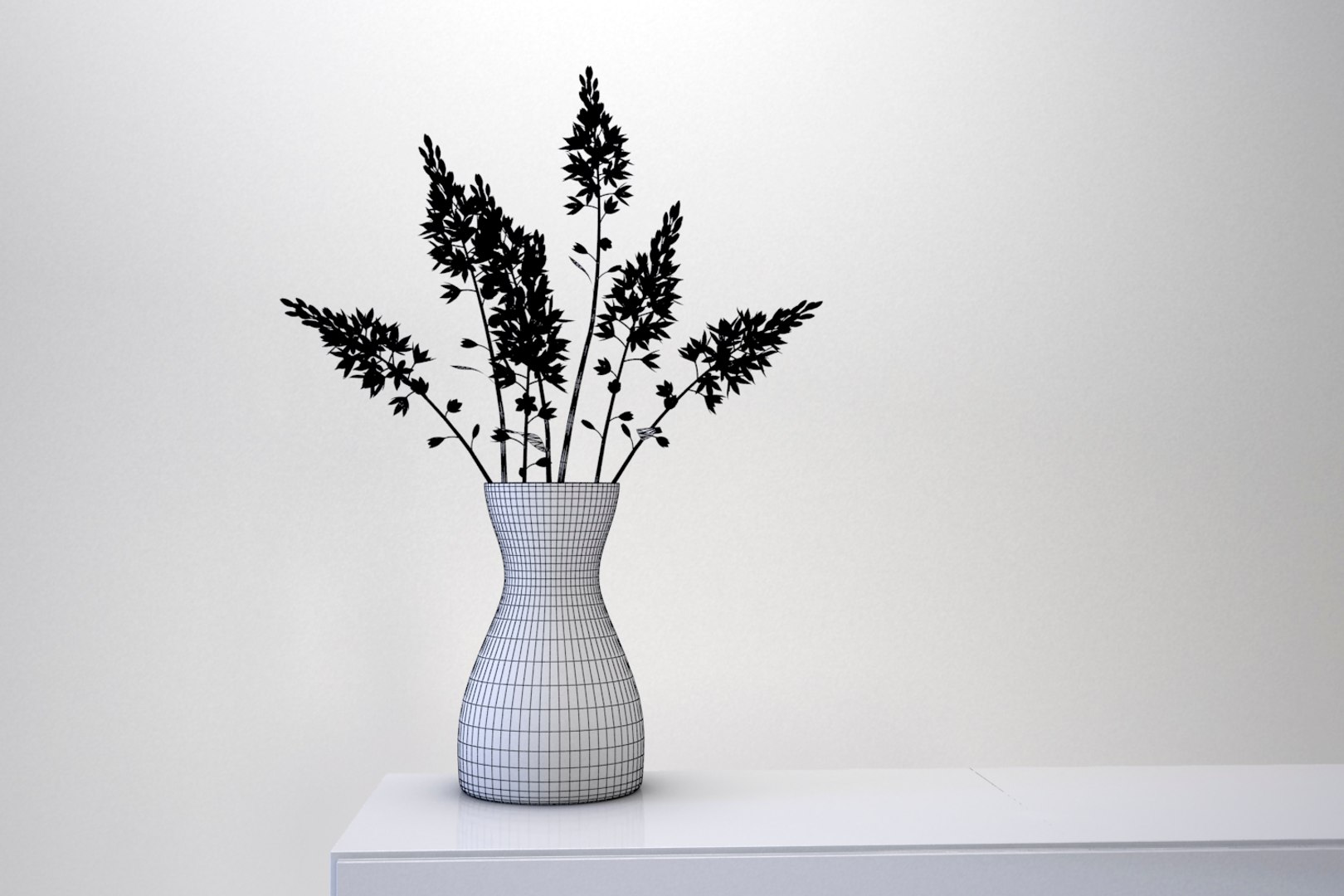 3ds flowers vase