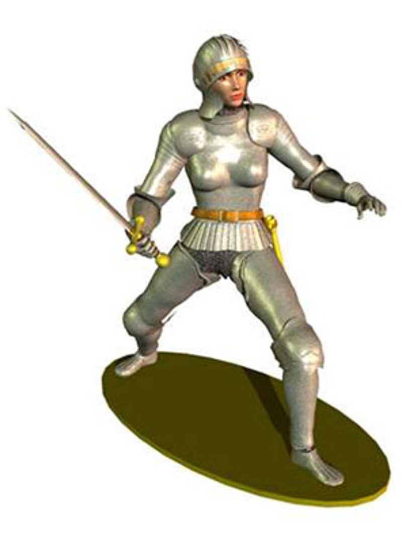 3d Medieval Knights Armor Poser Weapons Model