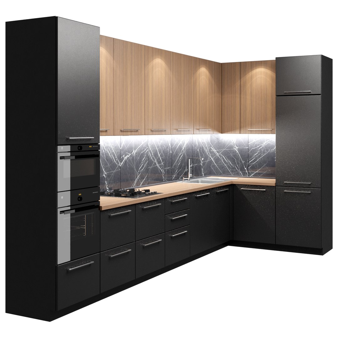 Corner Kitchen 3D Model - TurboSquid 1489115