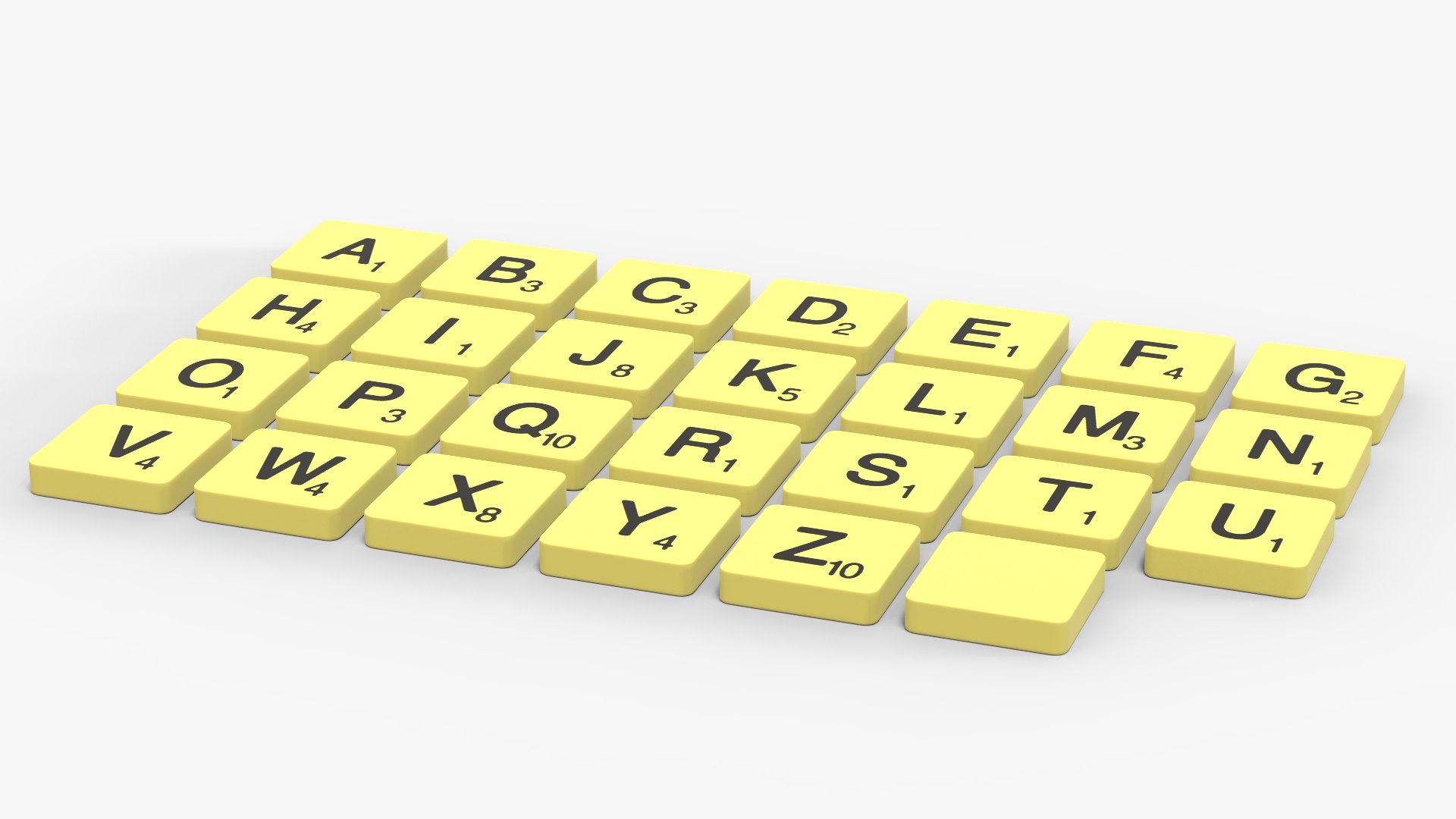 3D Scrabble Letter Pieces - TurboSquid 2253795