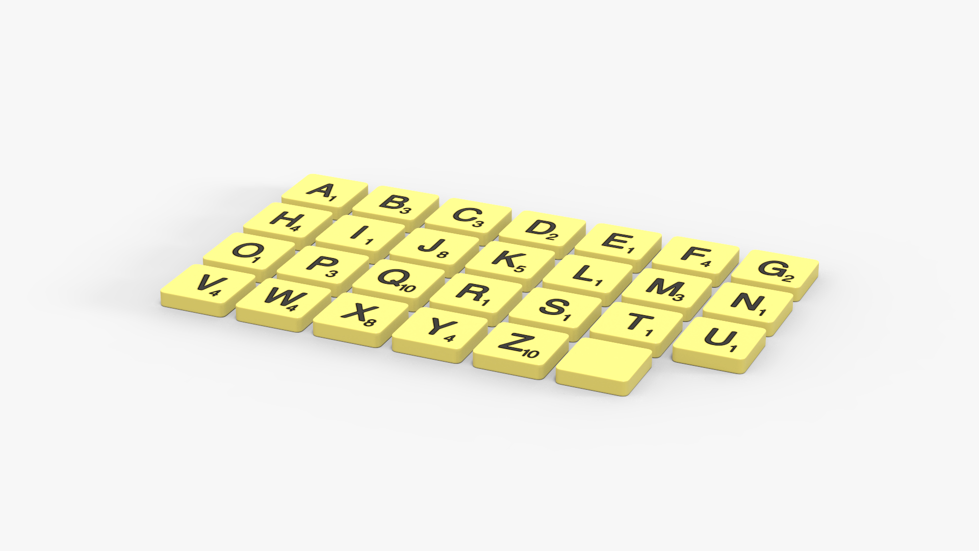 3D Scrabble Letter Pieces - TurboSquid 2253795