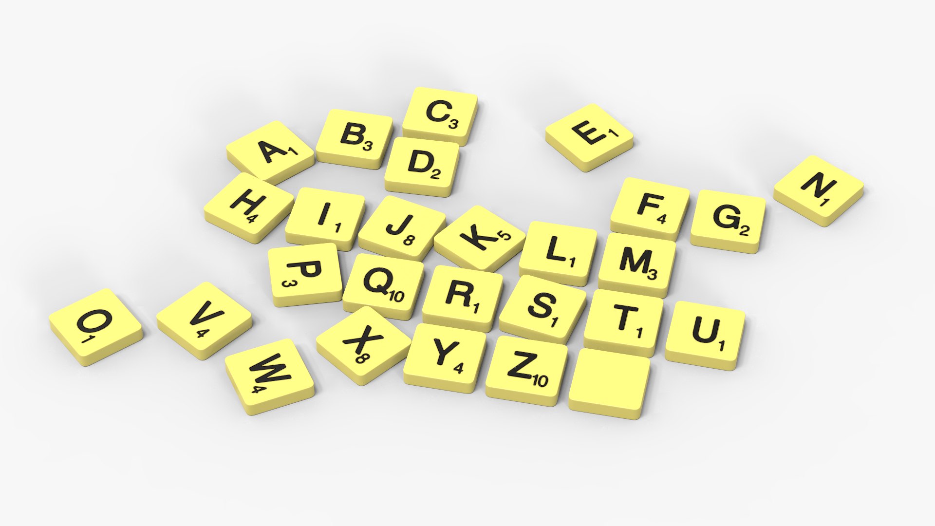 3D Scrabble Letter Pieces - TurboSquid 2253795