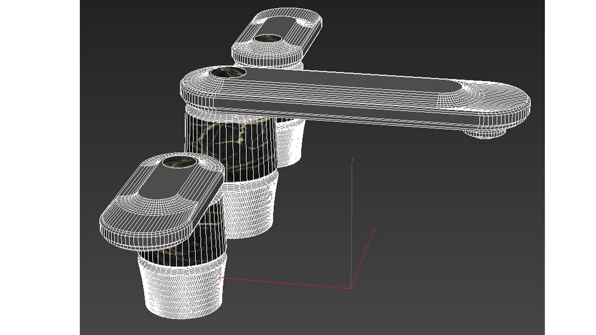 3D THG Widespread lavatory set with drain bathroom tap faucet ...