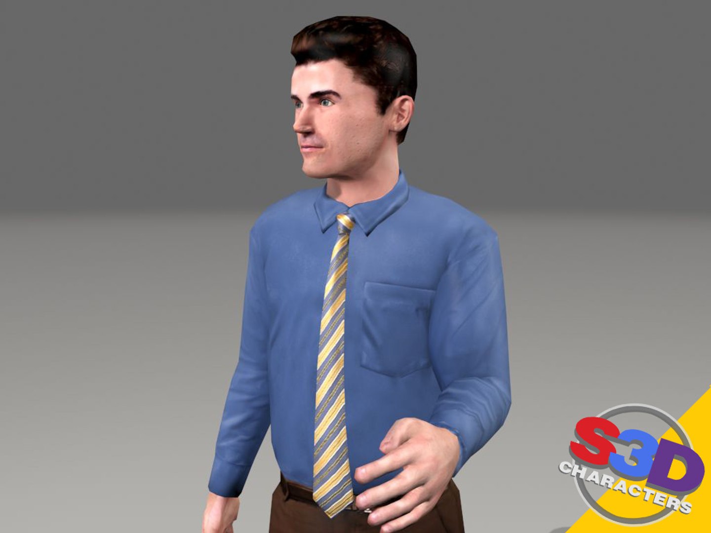 3d Model Of Nathan Business Man