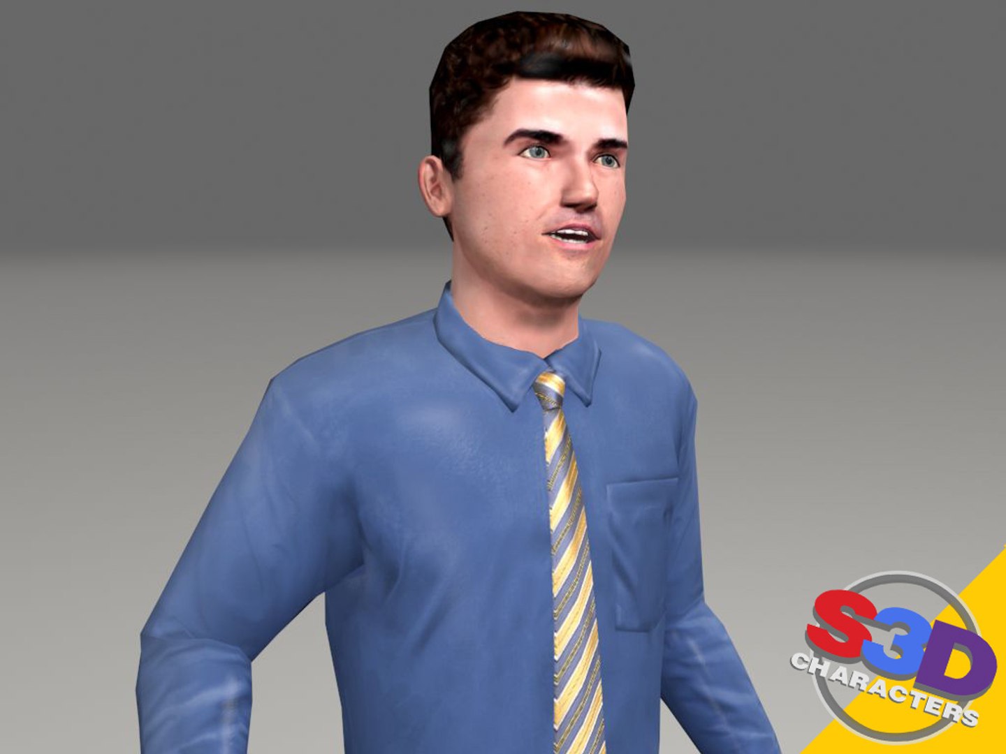 3d Model Of Nathan Business Man
