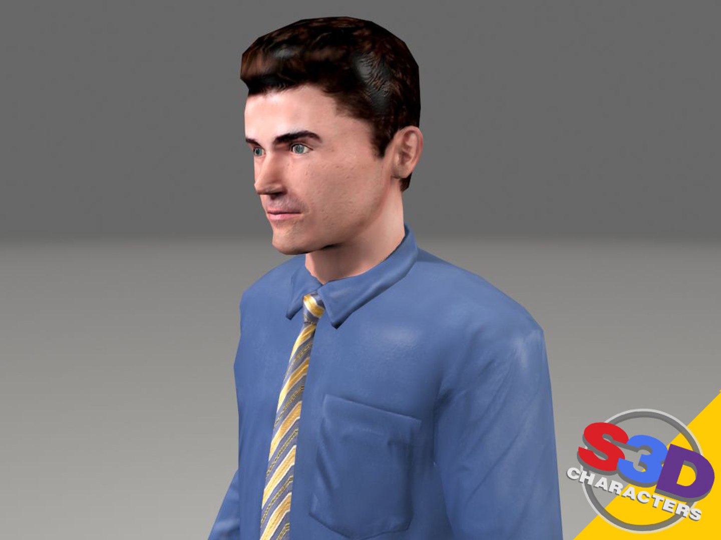 3d Model Of Nathan Business Man