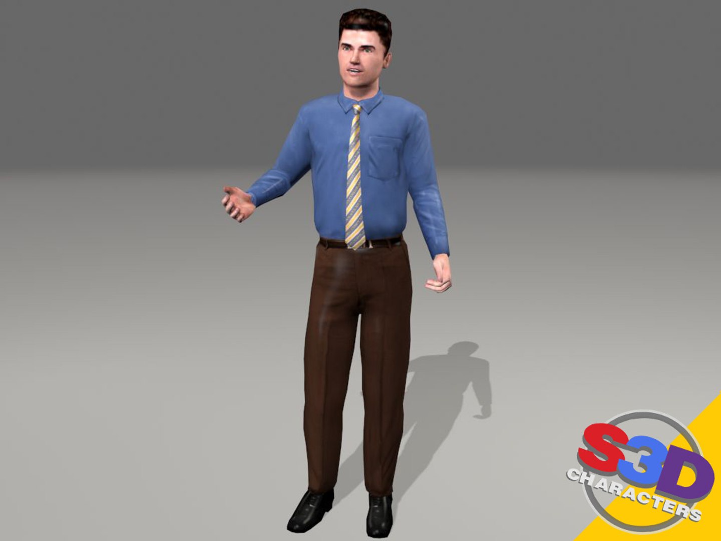3d Model Of Nathan Business Man