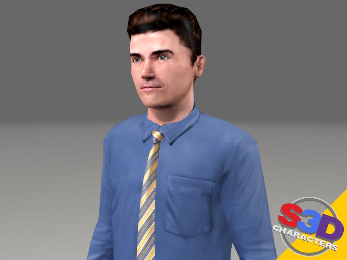 3d Model Of Nathan Business Man