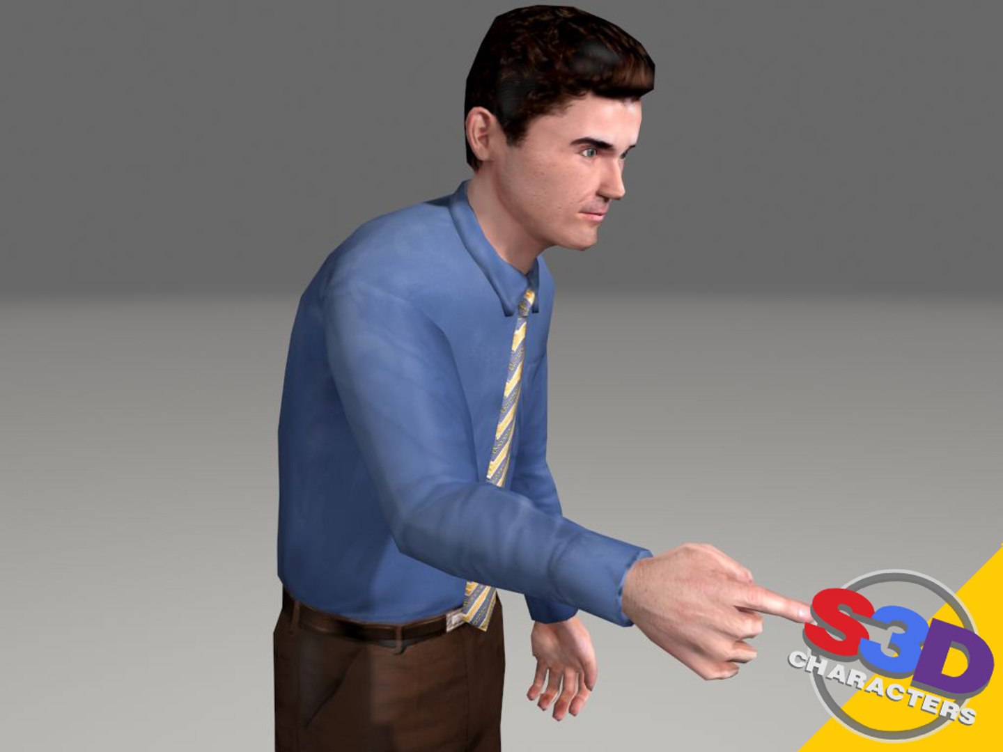 3d Model Of Nathan Business Man