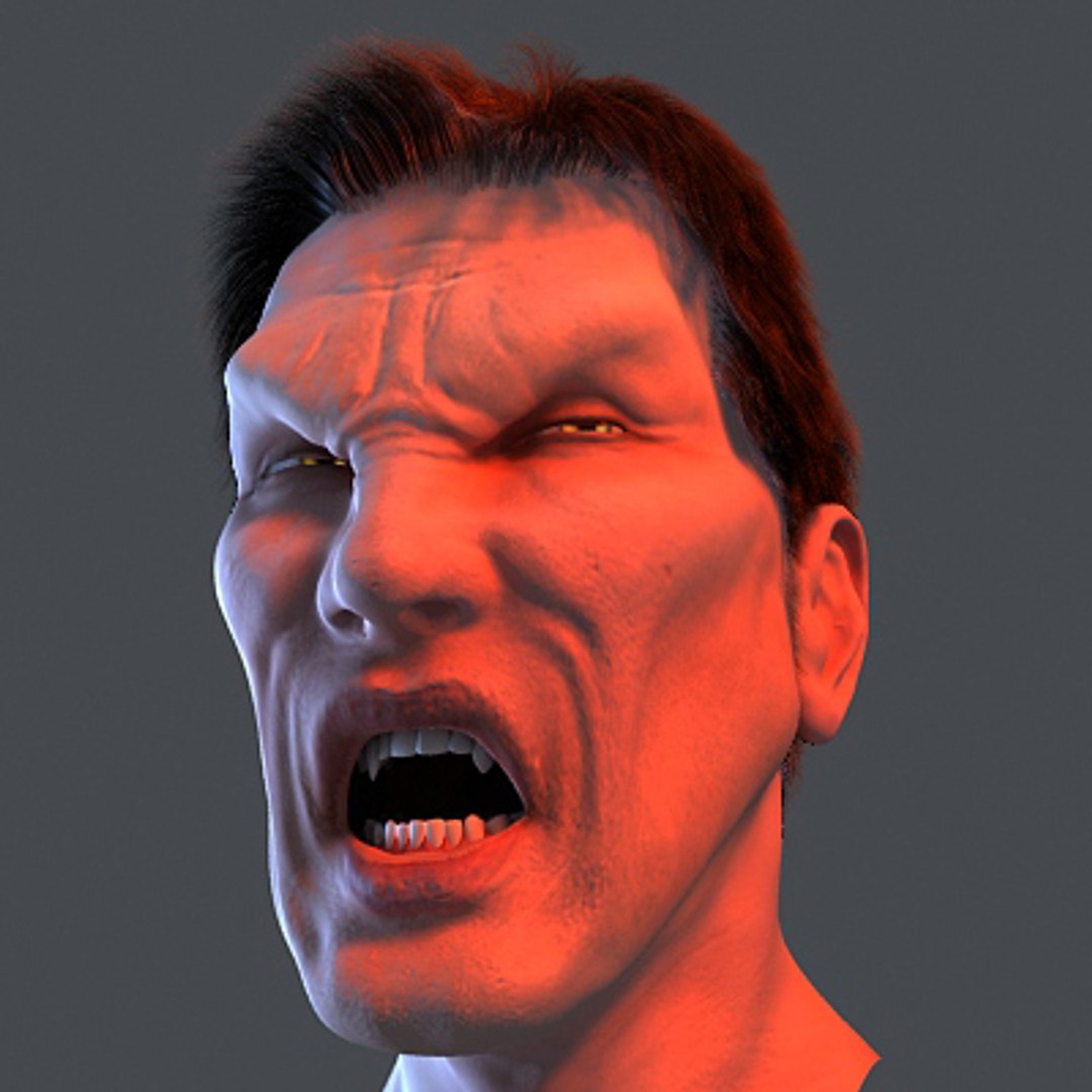3d Realistic Vampire Human Head Model