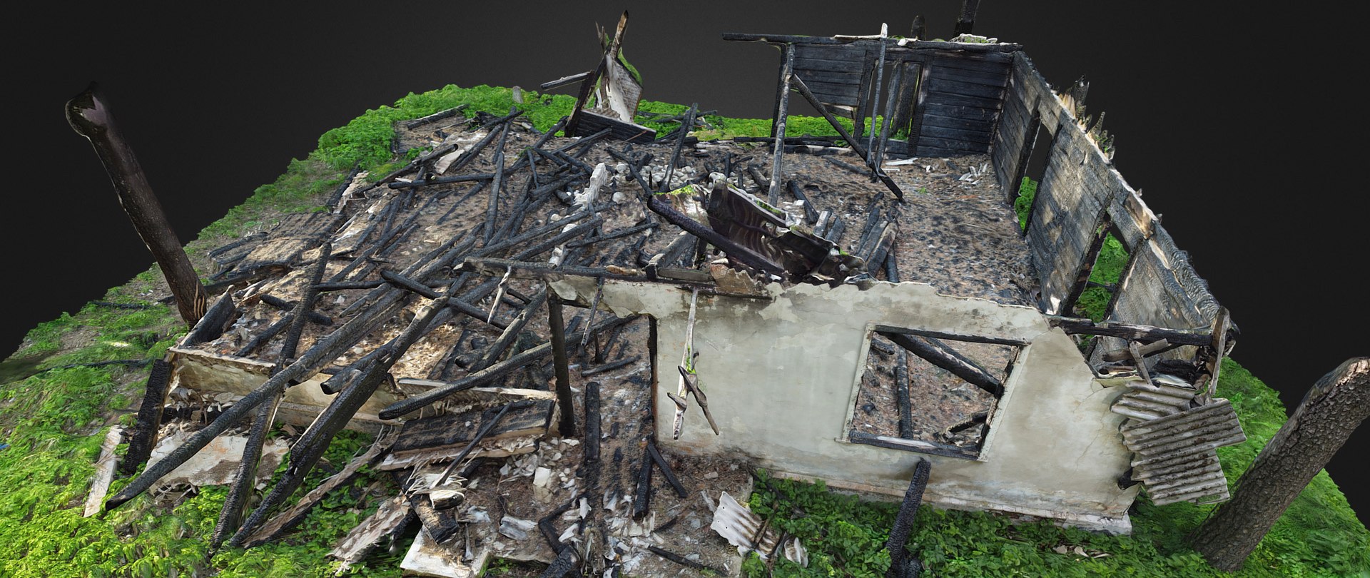 3D Burned Building 3D Scan - TurboSquid 2205873