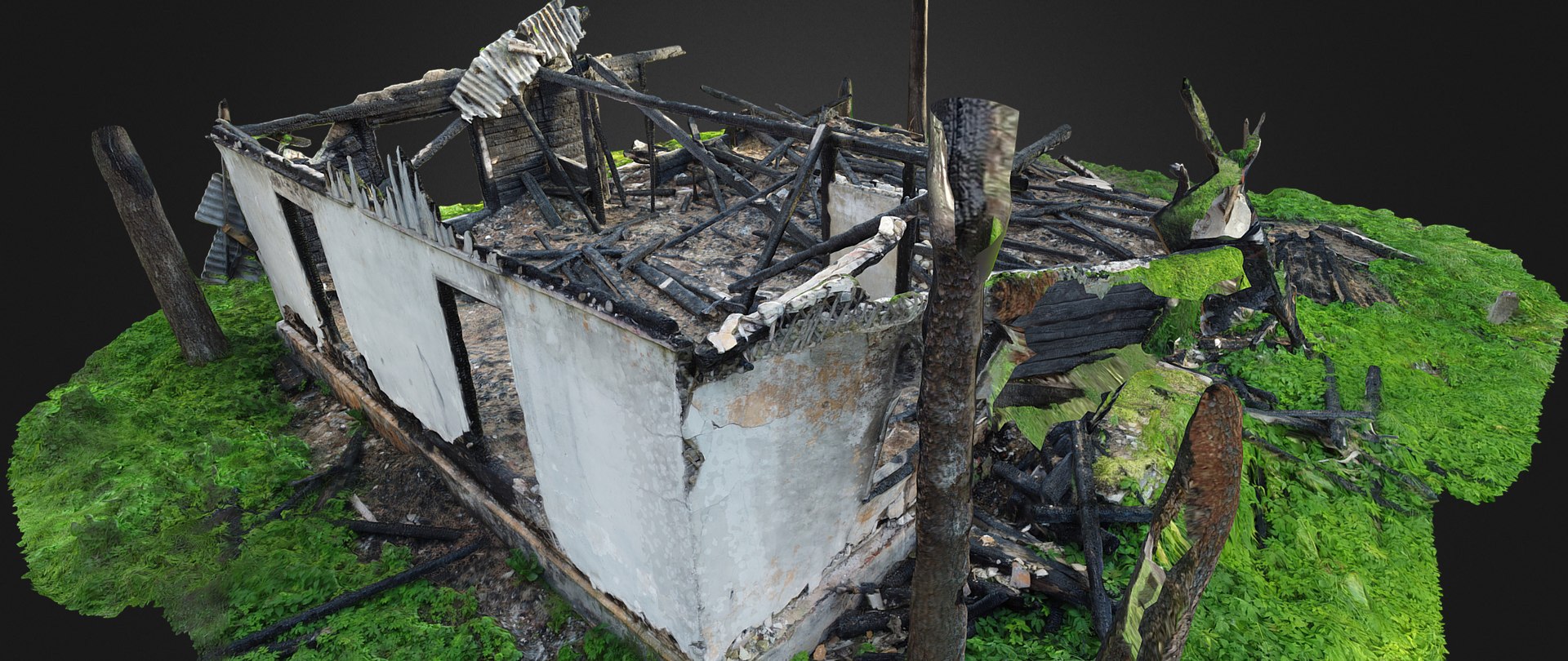 3D Burned Building 3D Scan - TurboSquid 2205873