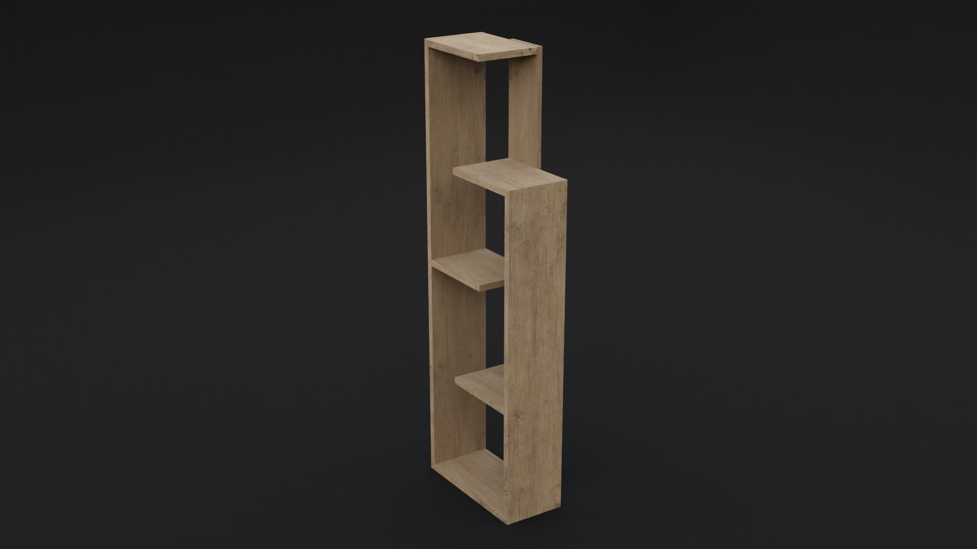 4k Wooden Bookcase Model - TurboSquid 1991671