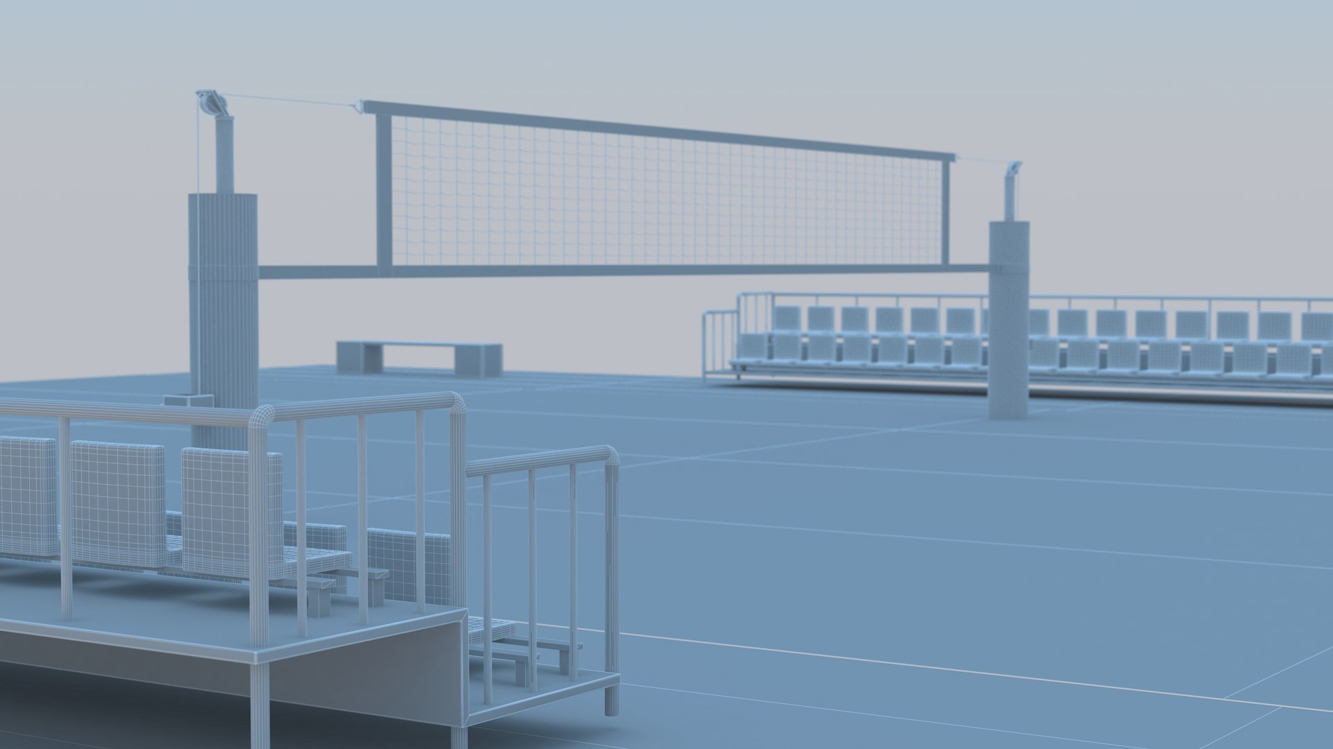 3D Volleyball Court Model - TurboSquid 1880665