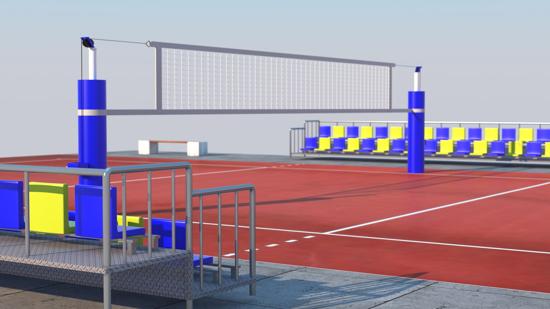 3D Volleyball Court Model - TurboSquid 1880665
