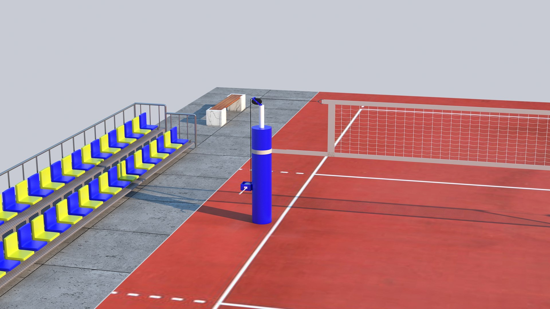 3D Volleyball Court Model - TurboSquid 1880665
