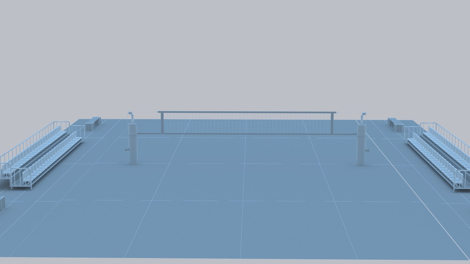 3D Volleyball Court Model - TurboSquid 1880665