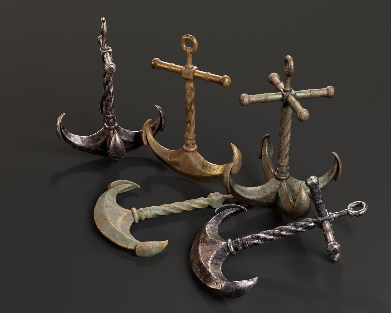 3D Anchor Set 2 Model - TurboSquid 2403717