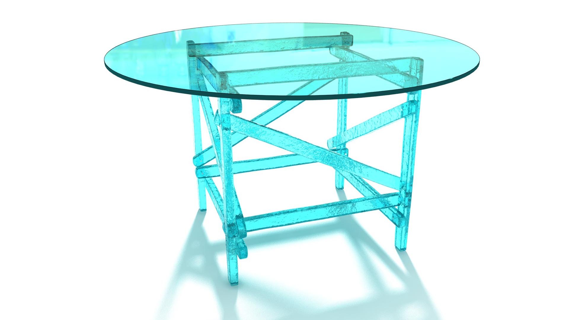 Edra Amare Round Table Polycarbonate Outdoor Chair 3D Model ...