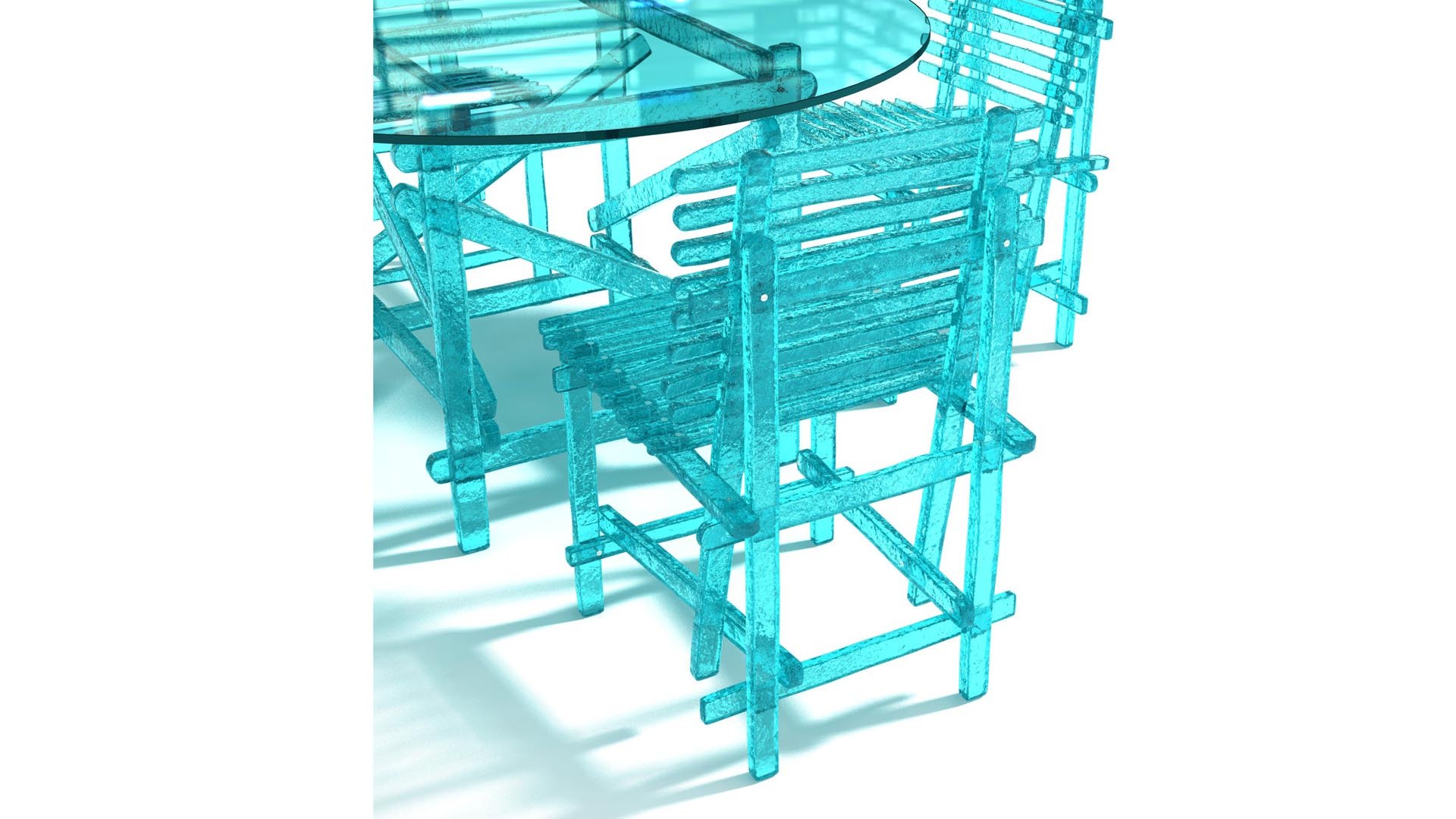 Edra Amare Round Table Polycarbonate Outdoor Chair 3D Model ...