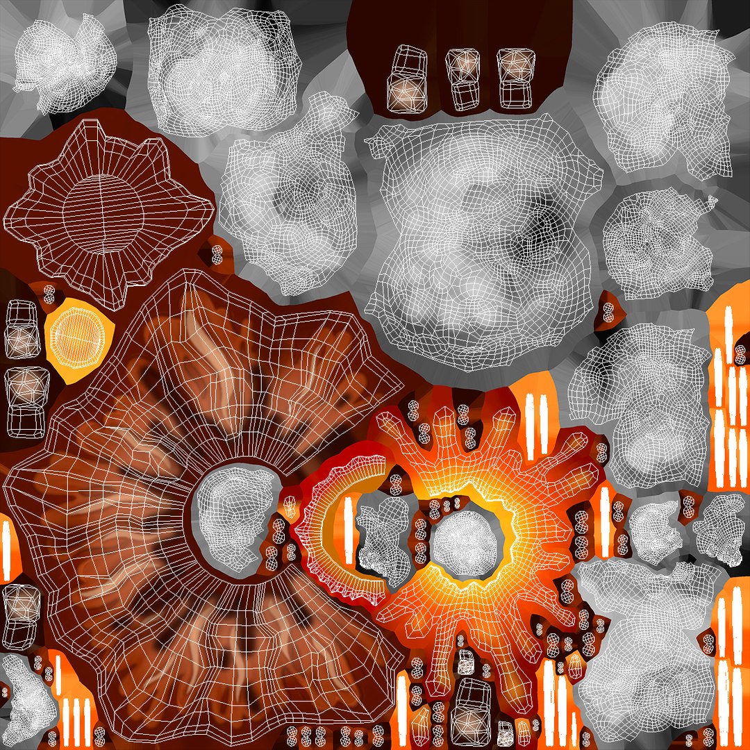 Brown Stylized Erupting Volcano With Lava And Smoke Model - TurboSquid ...