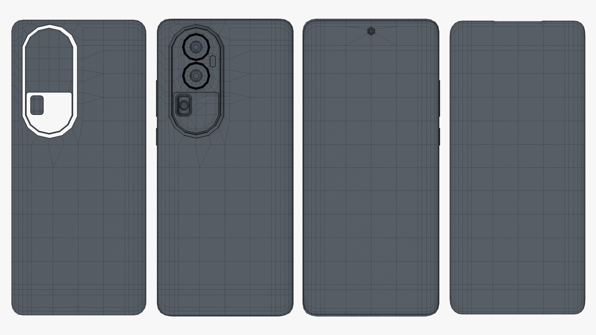 3D Model OPPO Reno 10 Pro Plus Moon Sea Black - TurboSquid 2078736