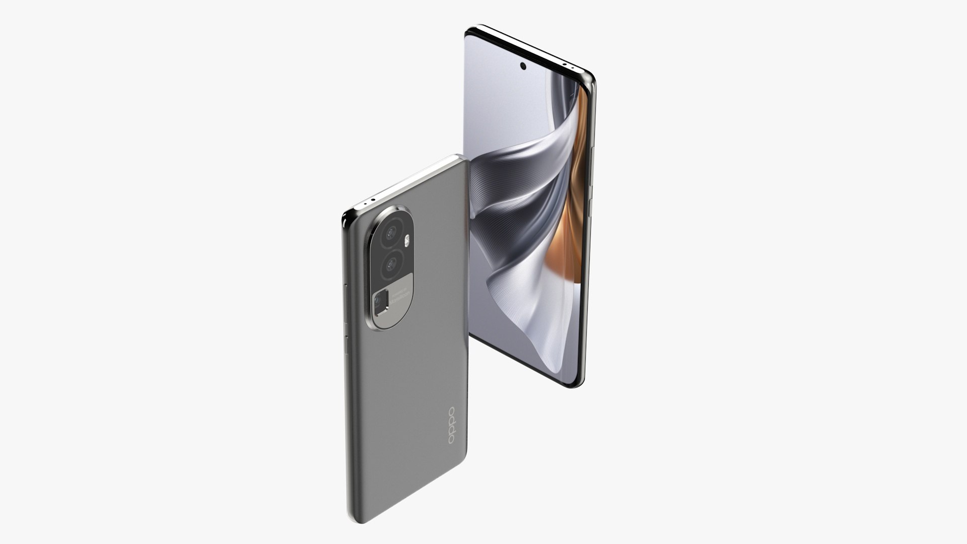 3D Model OPPO Reno 10 Pro Plus Moon Sea Black - TurboSquid 2078736