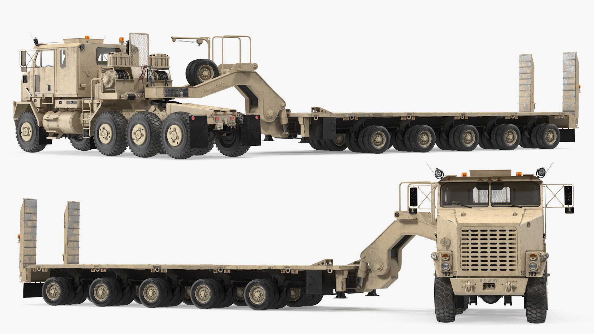 Oshkosh m1070 truck tractor 3D - TurboSquid 1440355