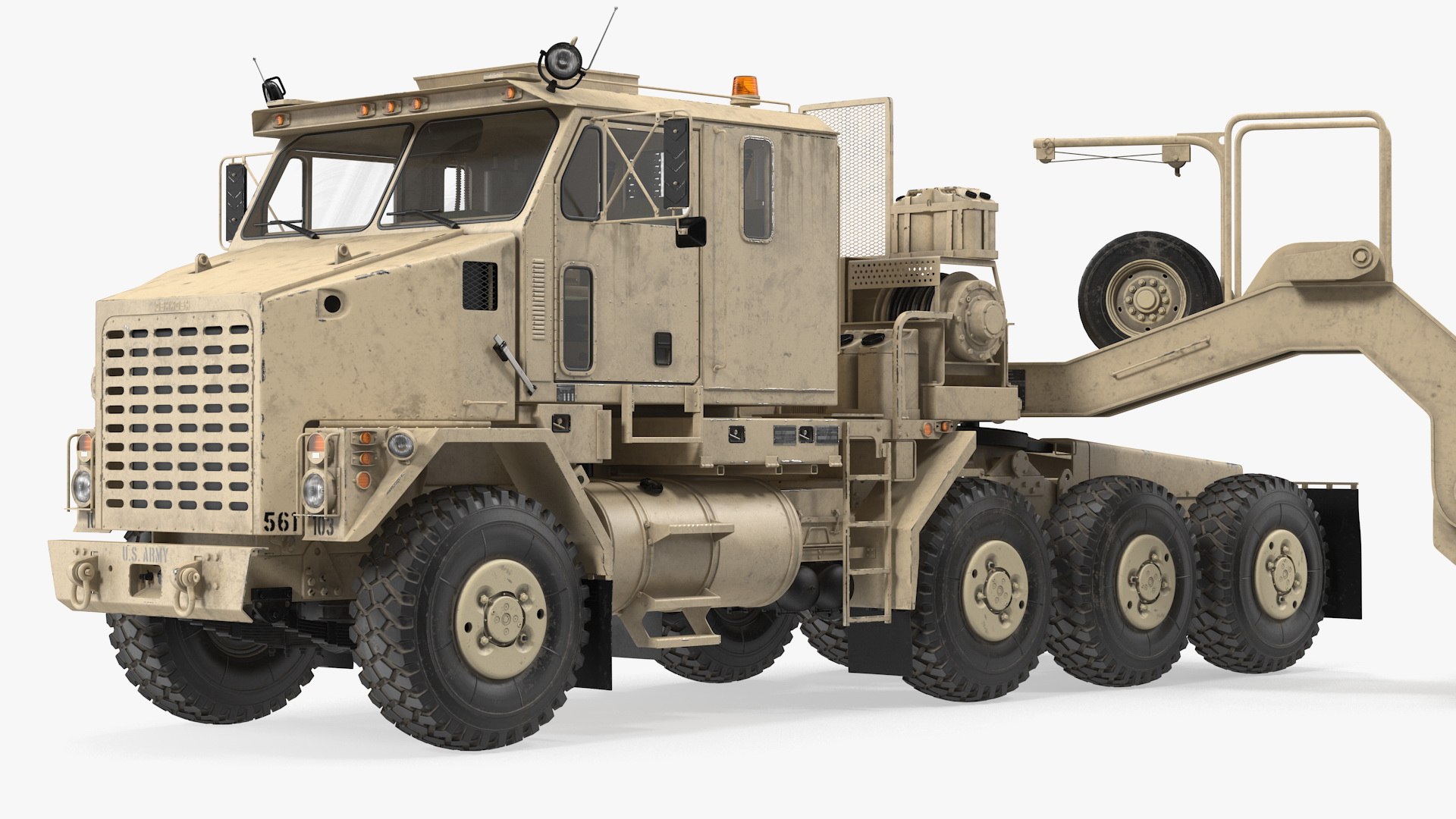 Oshkosh m1070 truck tractor 3D - TurboSquid 1440355