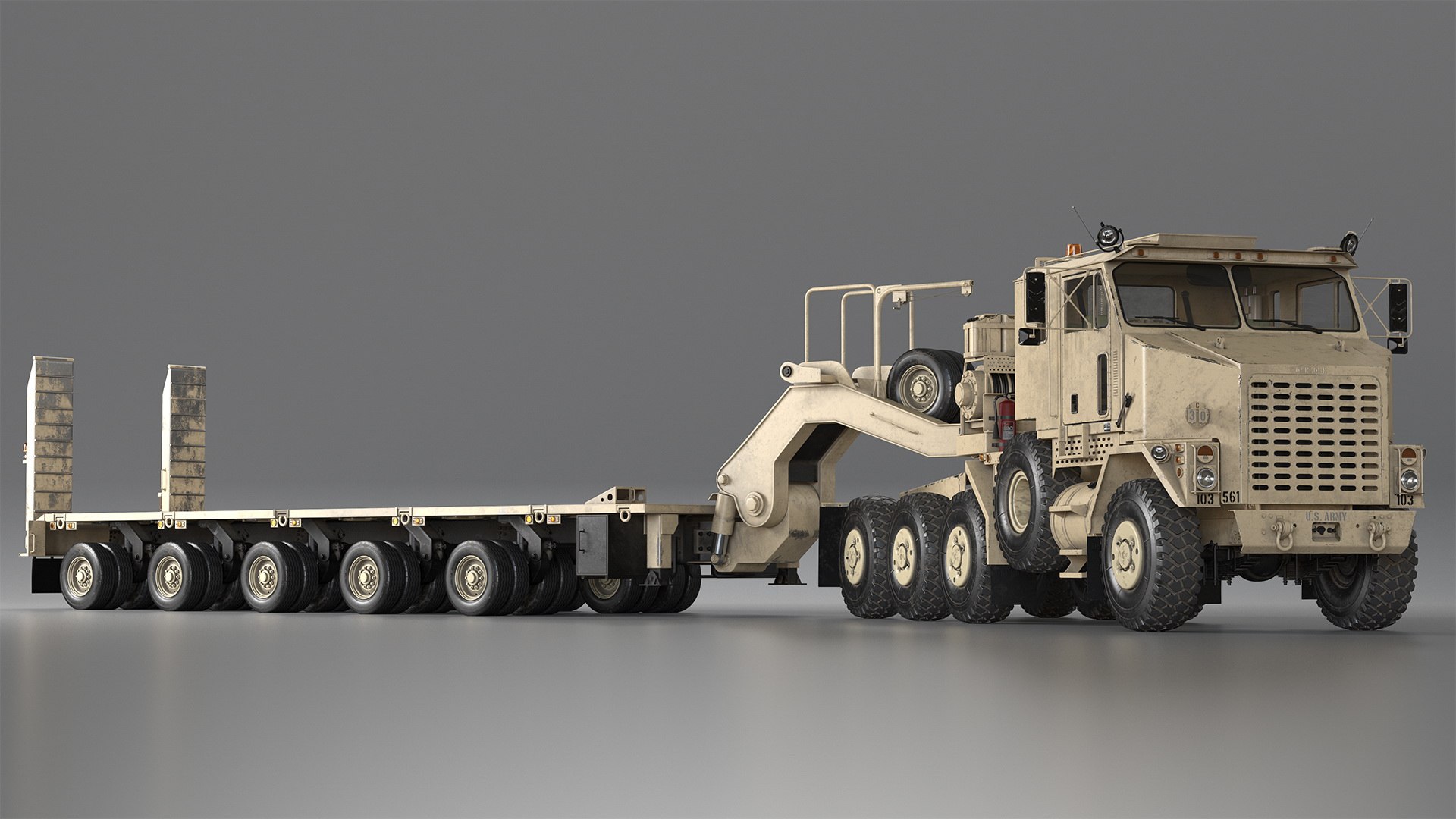 Oshkosh m1070 truck tractor 3D - TurboSquid 1440355