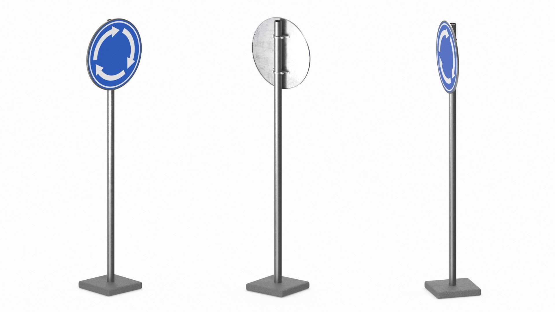 3D Road Sign Roundabout - TurboSquid 2211808