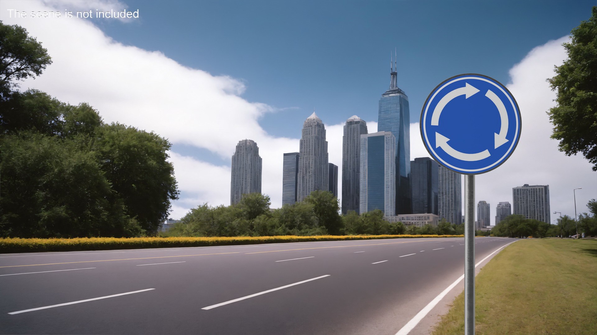 3D Road Sign Roundabout - TurboSquid 2211808