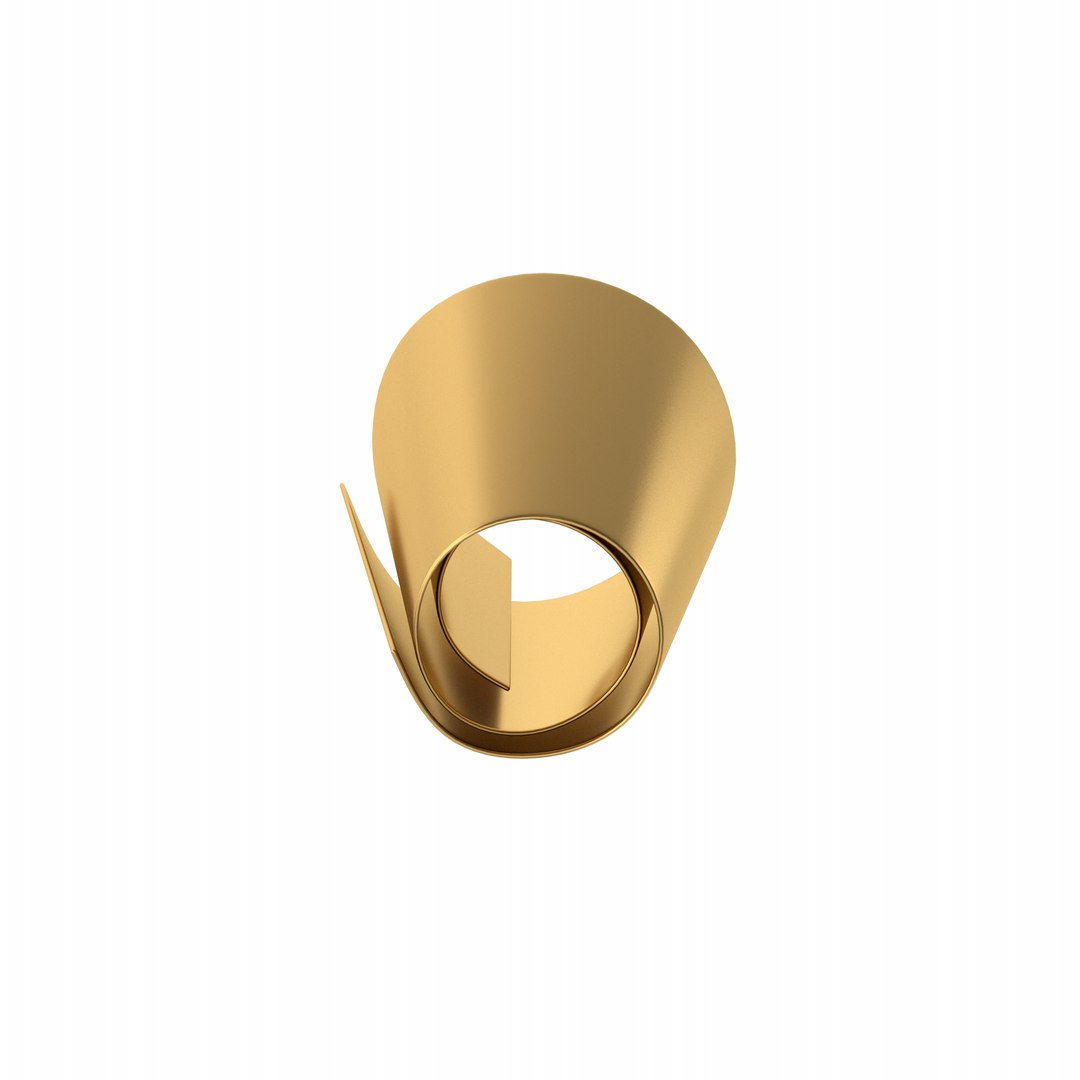 3D Gold Scroll Ribbon - TurboSquid 2047710