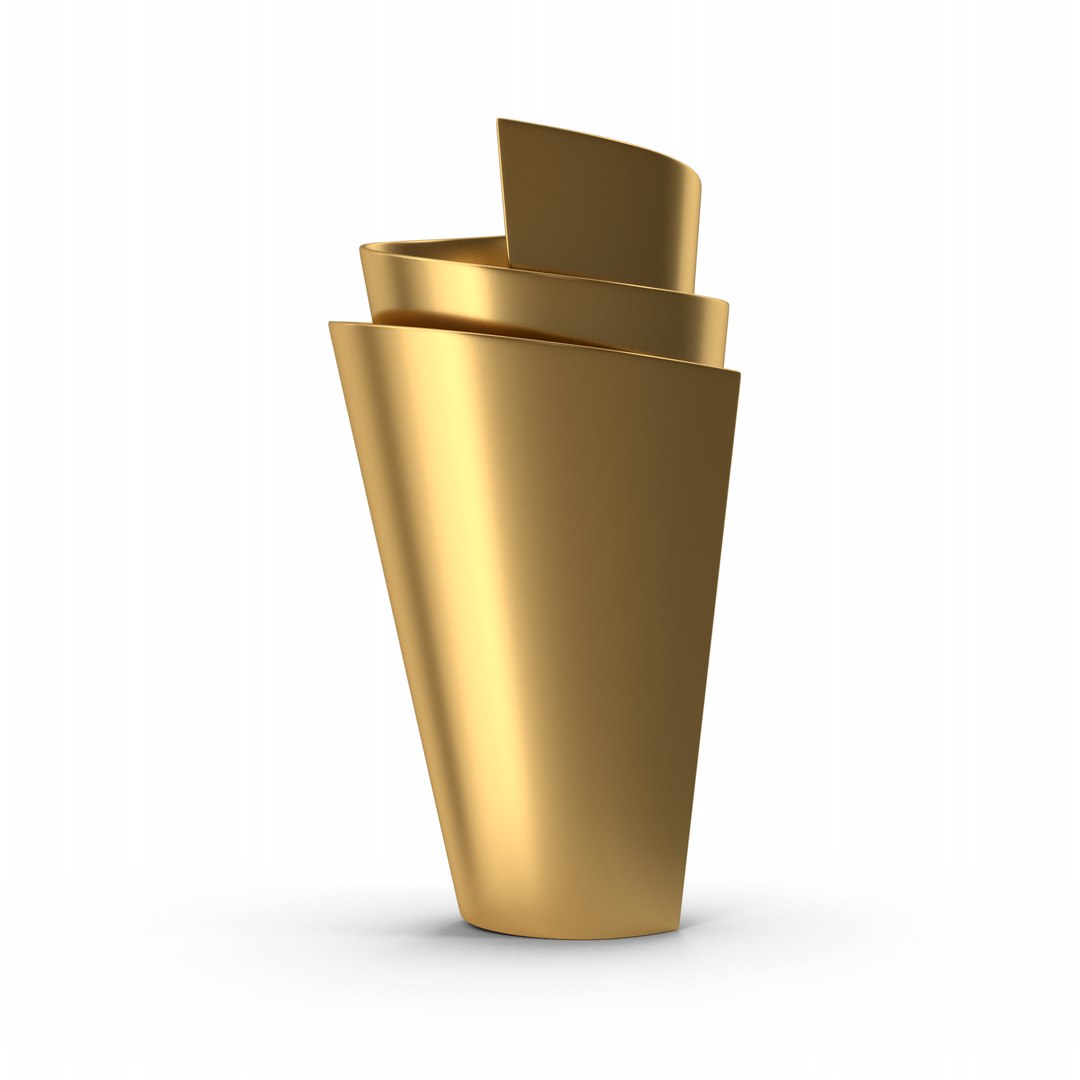 3D Gold Scroll Ribbon - TurboSquid 2047710