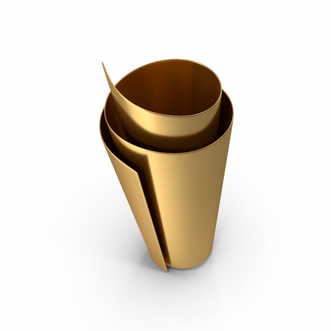 3D Gold Scroll Ribbon - TurboSquid 2047710