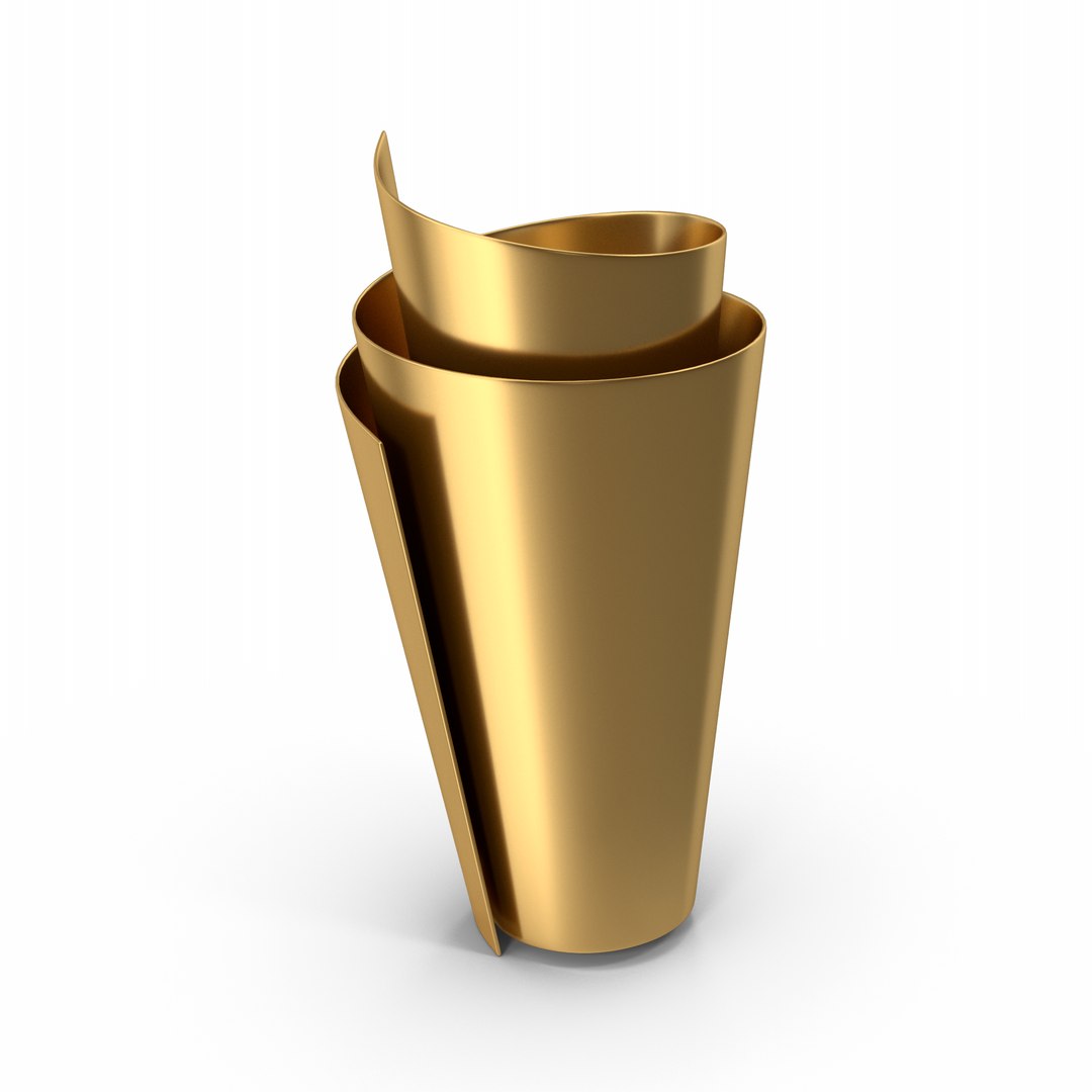3D Gold Scroll Ribbon - TurboSquid 2047710