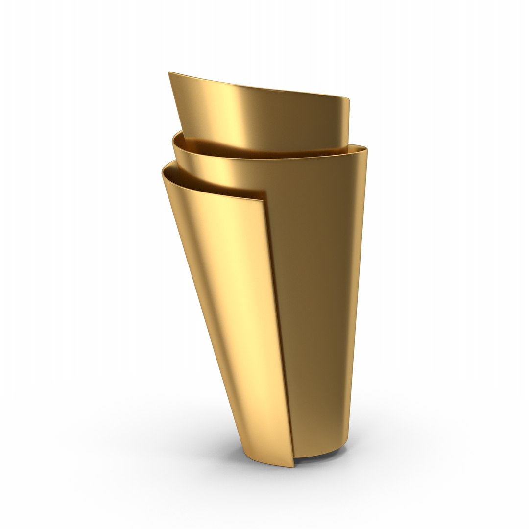 3D Gold Scroll Ribbon - TurboSquid 2047710