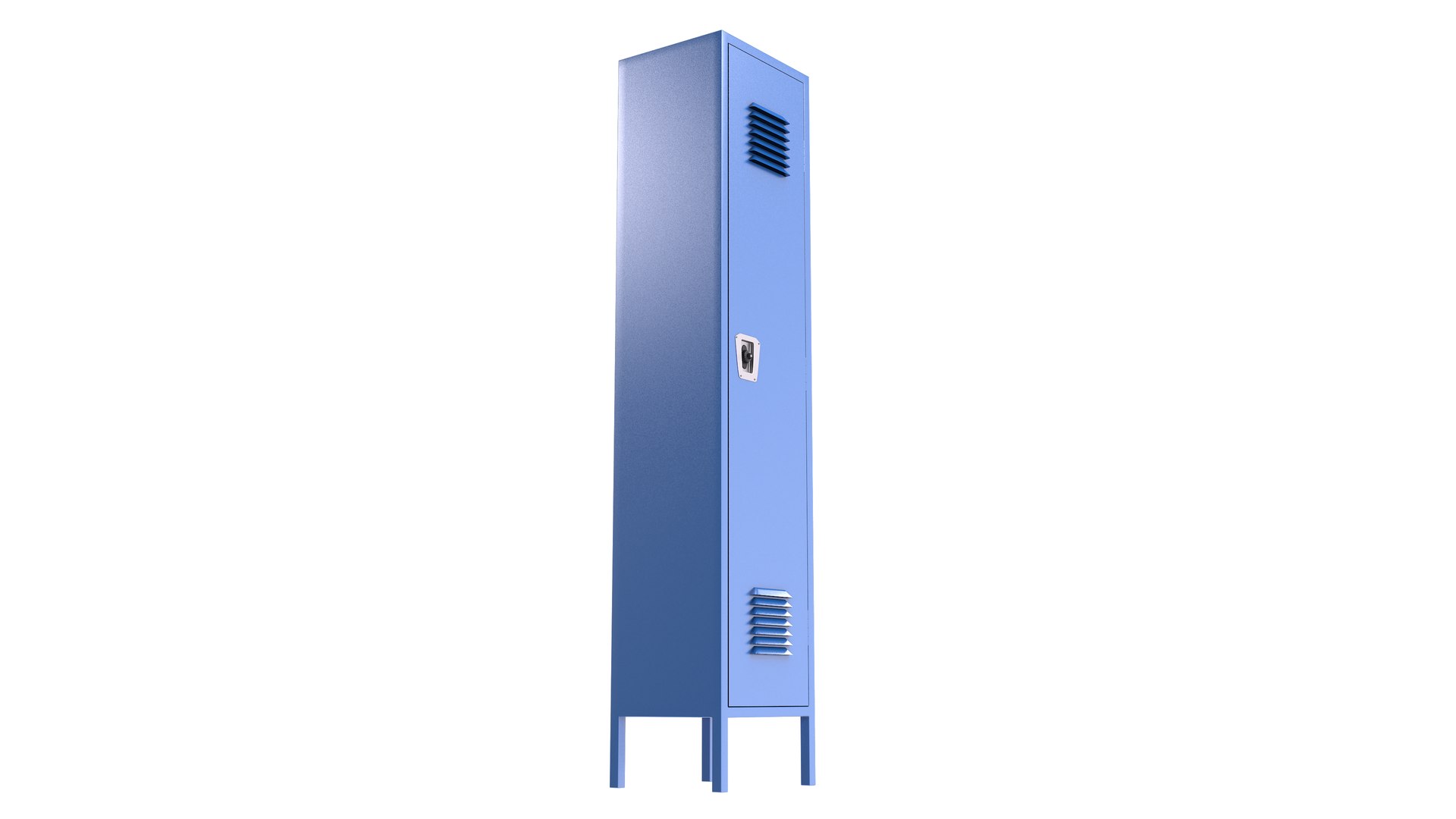 Steel Locker Single - Blue 3D - TurboSquid 1924542