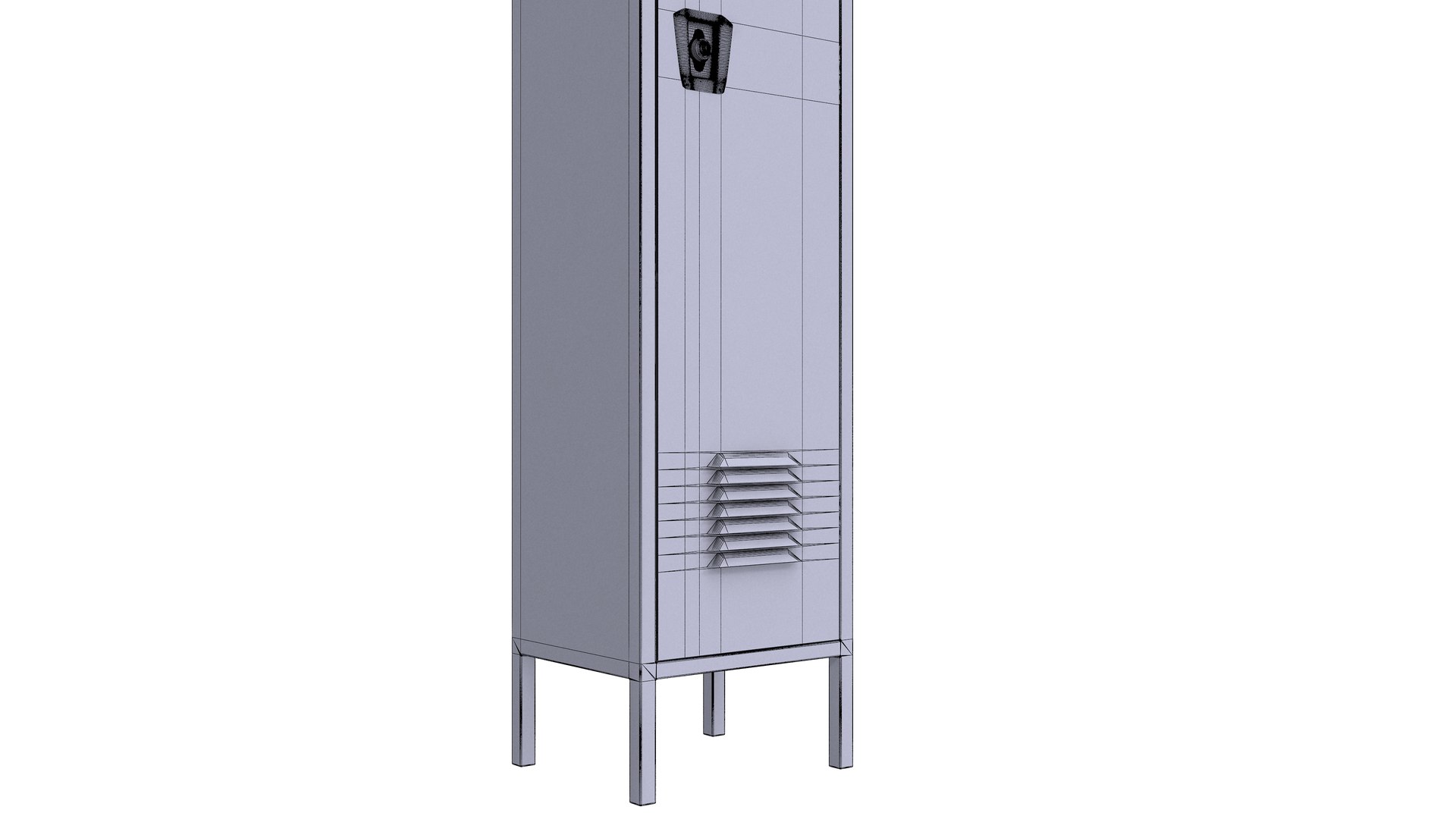 Steel Locker Single - Blue 3D - TurboSquid 1924542