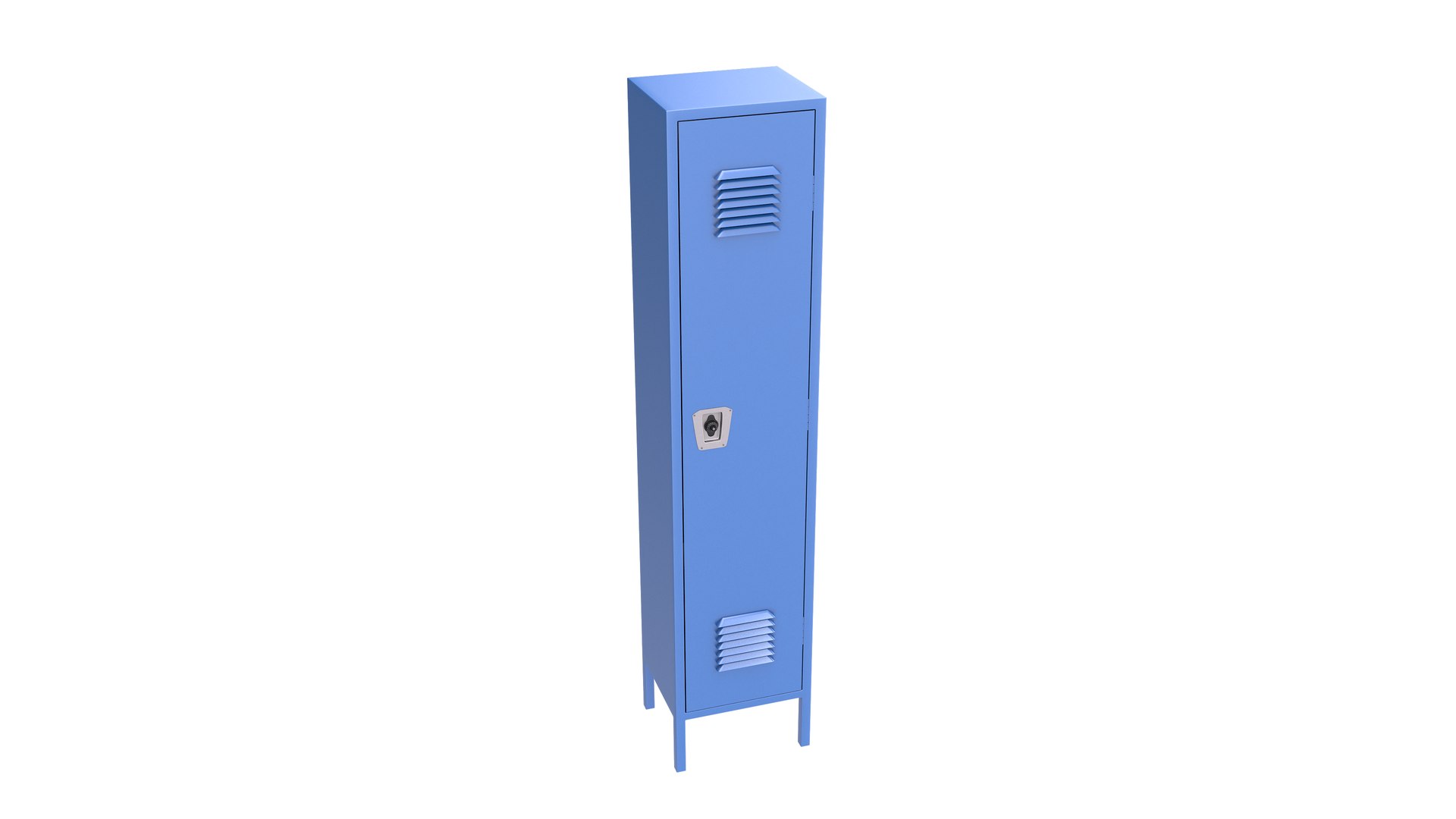 Steel Locker Single - Blue 3D - TurboSquid 1924542