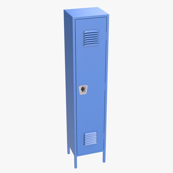 Steel Locker Single - Blue 3D - TurboSquid 1924542